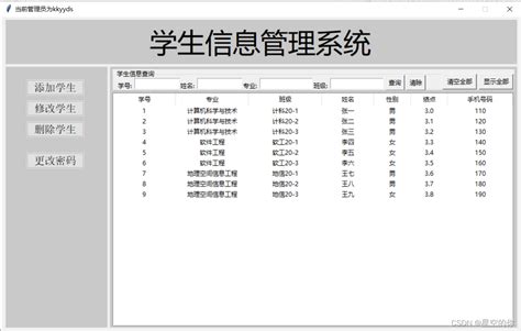 Python使用tkinter实现学生信息管理系统（上）python 学籍管理系统 Tk Csdn博客