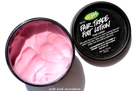 Cute And Mundane Lush Fair Trade Foot Lotion Review
