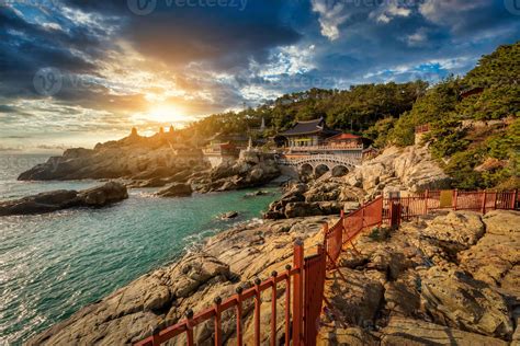 Haedong Yonggungsa Temple At Sunset In Busan South Korea 21987913