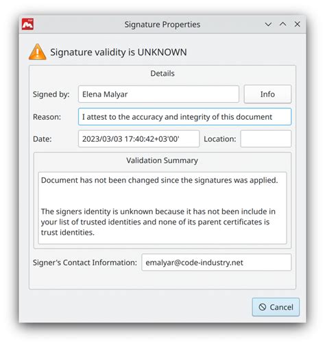 Create And Verify A Digital Signature In A PDF Document
