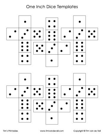 Printable Paper Dice Template Pdf Make Your Own 6 10 And 12 Sided Dice