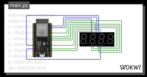 四位数码管与动态扫描 Copy Wokwi ESP32 STM32 Arduino Simulator