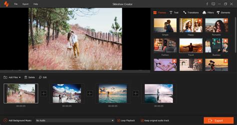 how to use timer tab to edit movie in slideshow creator