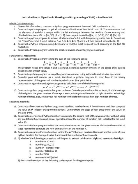 problem set pdf numbers function mathematics