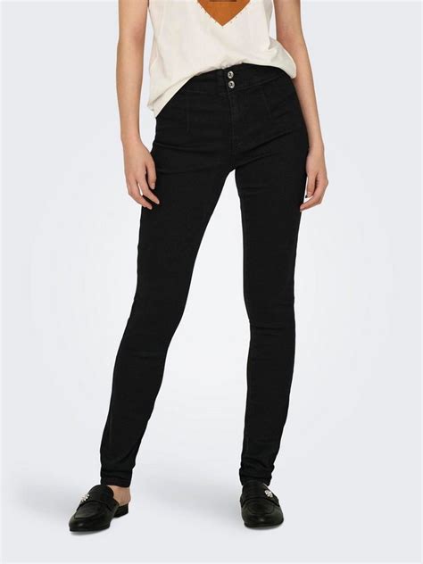 Only Skinny Fit Jeans Onlwauw Db Hw Corset Sk Dnm Gua Elastischer