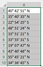 Convert Latitude Longitude To Decimal Degrees In Excel