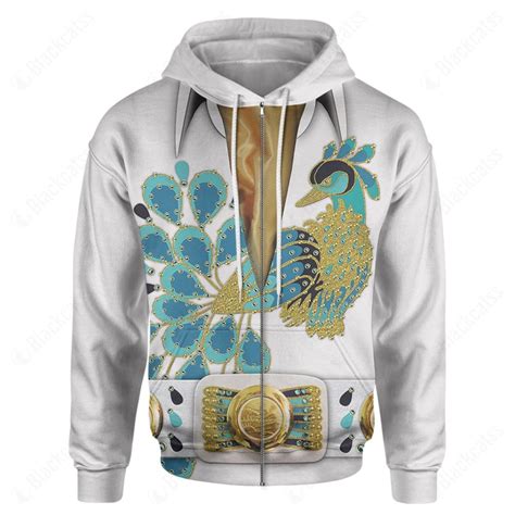 Singer Elvis Presley Peacock Jumpsuit Costume Hoodie Sweatshirt T Shirt Sweatpants Tracksuit