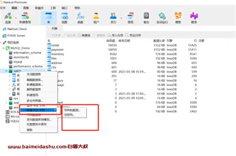 navicat 导出数据转储 SQL文件 白眉大叔