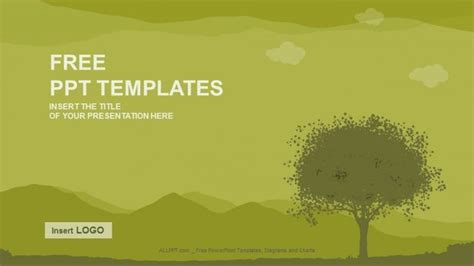 Silhouette Tree Nature PPT Templates Download Free
