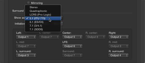 Set Surround Preferences Logic Pro X Help