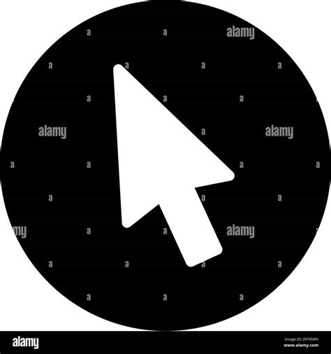 Black And White Icon With Mouse Cursor Mouse Cursor Button Mouse Arrow Button Stock Vector