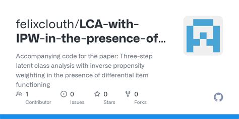 Github Felixclouth Lca With Ipw In The Presence Of Dif Accompanying Code For The Paper Three