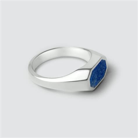 Rafiq Elegant Lapis Lazuli Signet Ring 7mm Ninetwofive