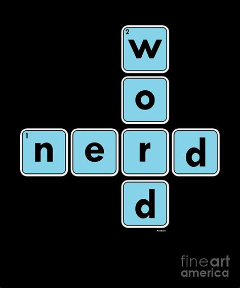 Nerd Word Crossword Puzzle Geek Numbered Squares Puzzlers Thinking T Digital Art By Thomas Larch