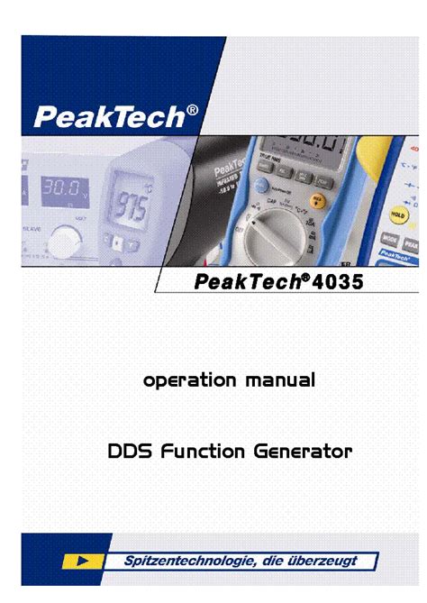 PEAKTECH 4035 USER MANUAL Service Manual Download Schematics Eeprom Repair Info For