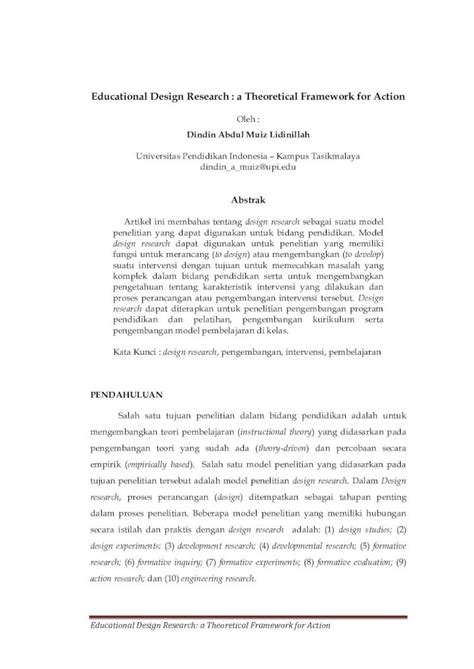 Pdf Educational Design Research A Theoretical Framework For Action Pdf Dokumen Tips