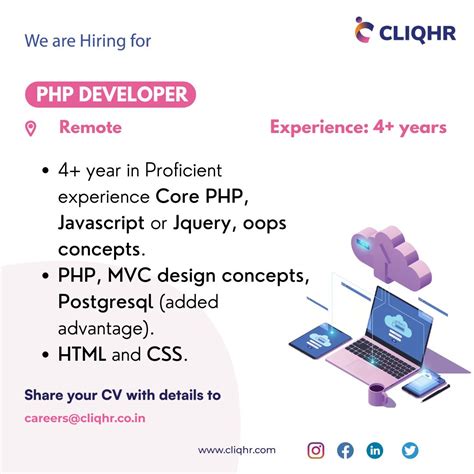 cliqhr recruitment services on linkedin workfromhome phpdeveloperjobs phpjobs phpdeveloper