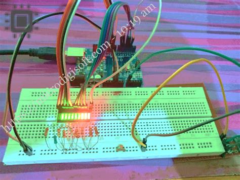 How To Use 10 Segment Led Bar In Arduino Uno