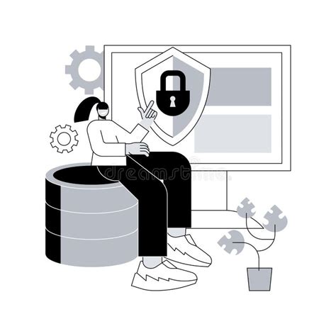 Cyber Security Abstract Concept Vector Illustration Stock Vector Illustration Of Cartoon