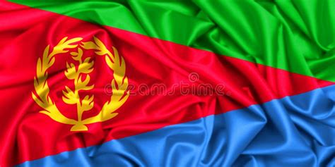 3d Waving Flag Of Eritrea Stock Illustration Illustration Of Design