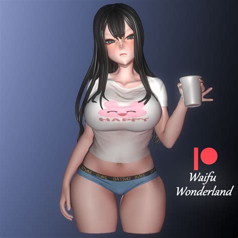Archivo Stl ¡chica Feliz Waifu ¡vestida Y Nsfw Var・plan Imprimible En