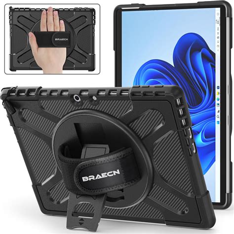 Braecnstock For Microsoft Surface Pro 11 10 9 Case 13 Rugged Protective Case With Rotating