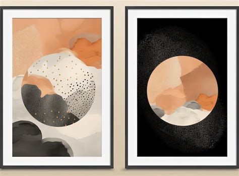 Premium Ai Image Orange Abstract Set In The Style Of Layered Textures And Pattern