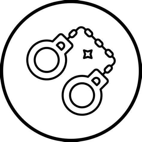 Handcuffs Vector Icon Style Vector Art At Vecteezy