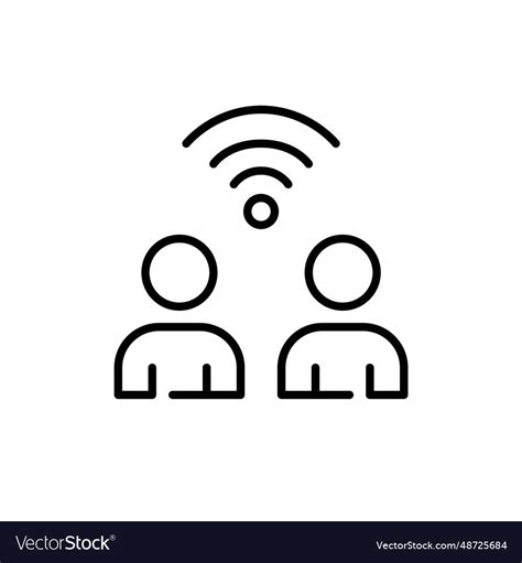 Two Users Using Wi Fi Internet Connection Pixel Vector Image