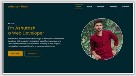 Responsive Portfolio Website Using Html And Css Ashutosh Python Youtube