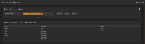 Web App Qeeqbox Social Analyzer Wiki GitHub
