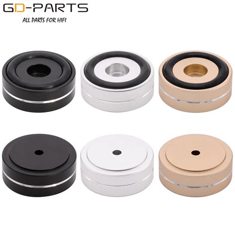 40x15mm 가공 완전 알루미늄 절연 풋 스탠드 패드 Hifi 오디오 턴테이블 레코더 스피커 앰프 섀시용 플로어베이스 댐퍼speaker Ampisolation