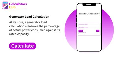 Generator Load Calculator Online