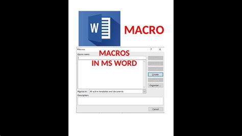 How To Enable Macros In Ms Word Macro Record Macro Macro In Ms Word Youtube