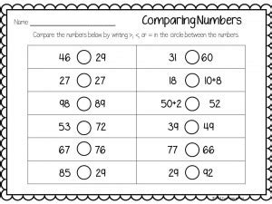 Comparing Two Digit Numbers Fun Times In First