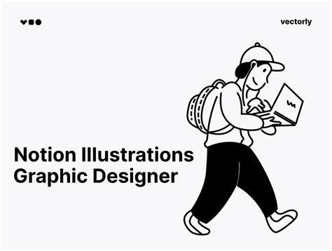 Notion Illustrations Graphic Designer 20幅关于平面设计师的notion插图 格外视觉