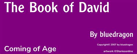 The Book Of David Coming Of Age Sex Story
