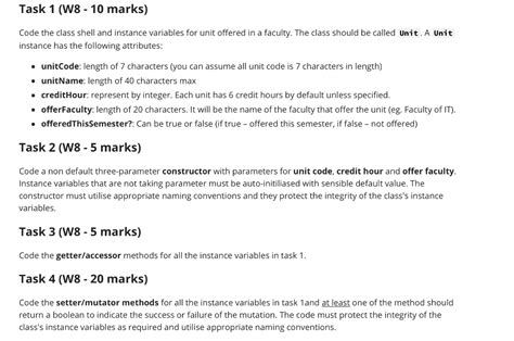 Solved Task 1 W8 10 Marks Code The Class Shell And