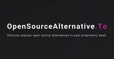 Open Source Alternatives Discover 400 Popular Open Source