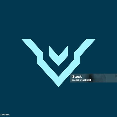 문자 V 알파벳 이니셜 글자 아이콘입니다 굵은 선 글꼴입니다 0명에 대한 스톡 벡터 아트 및 기타 이미지 0명 개념 기업 비즈니스 Istock