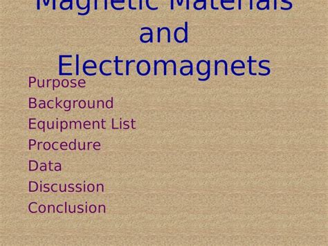 Ppt Magnetic Materials And Electromagnets Dokumen Tips