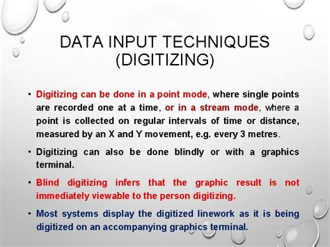 UNIT 3 INPUT STORAGE AND EDITING AND GIS