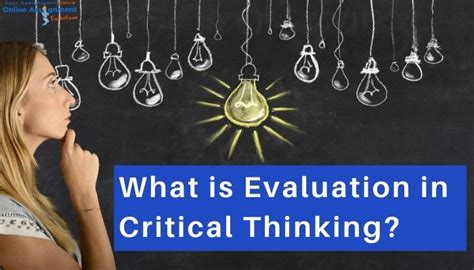 What Is Evaluation In Critical Thinking