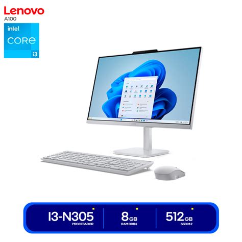 Aio Lenovo A100 Intel Core I3 N305 18 34ghz Ram 8gb Ddr4 Ssd 512gb