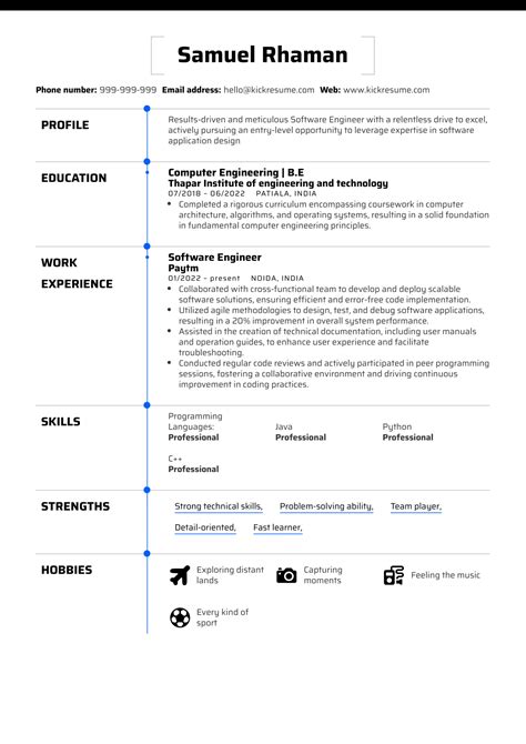 Software Developer At Paytm Resume Sample Kickresume
