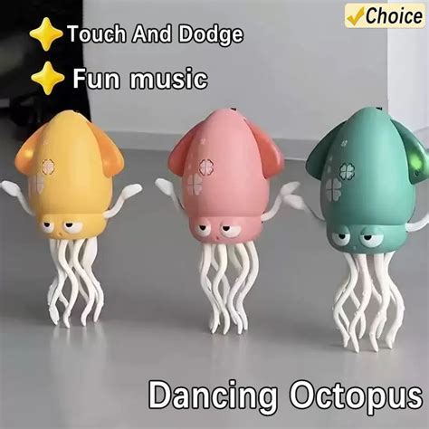 Juguete Interactivo De Pulpo Bailando Con Música Led Calamar Eléctrico