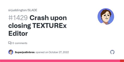 Crash Upon Closing Texturex Editor · Issue 1429 · Sirjuddingtonslade
