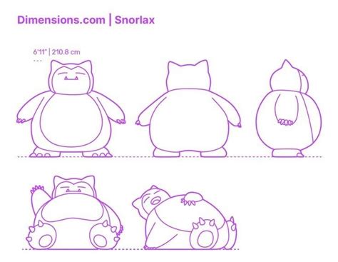 Snorlax Snorlax Character Turnaround Pokemon Sketch