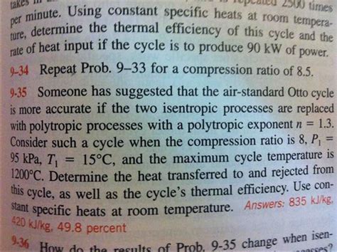 solved per minute using constant specific heats at room