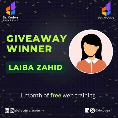 Techtraining Giveawaywinner Congratulations Webdevelopment Dr Coders